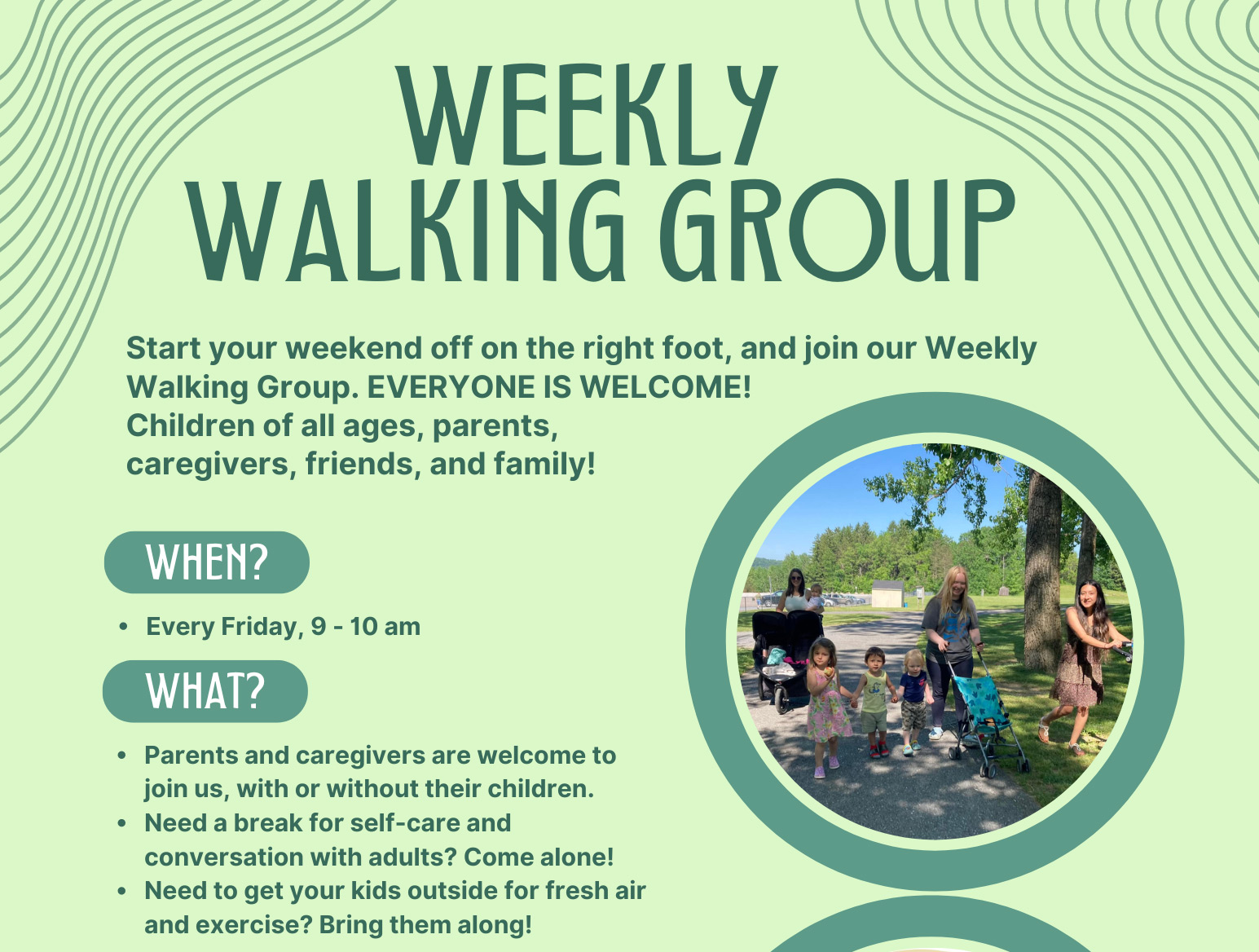 Weekly Walking Group | Sunrise Family Resource Center News
